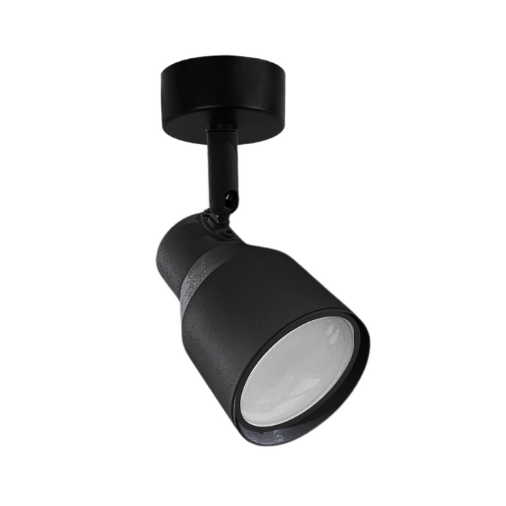 Aplique Simple Negro con Ampolleta Dicroica Gu10 Dirigible Modelo Hiad ...